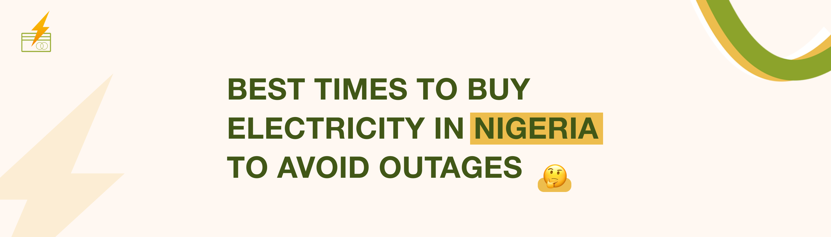 Best Times to Buy Electricity in Nigeria to Avoid Outages